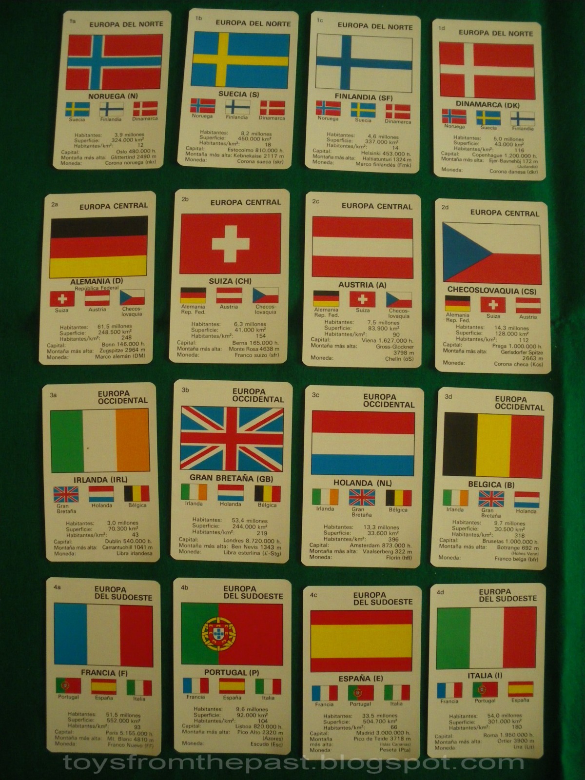 Toys from the Past: #235 NAIPES COMAS – CUARTETOS Nº1 to Nº4 (Around 1979)